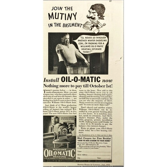 Williams Oil-O-Matic | Art | Williams Oilomatic Oil Burner Join The ...